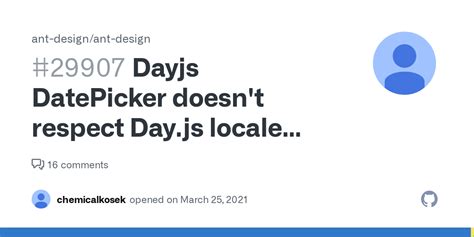 Dayjs DatePicker Doesn T Respect Day Js Locale From Config Provider Nextjs Issue