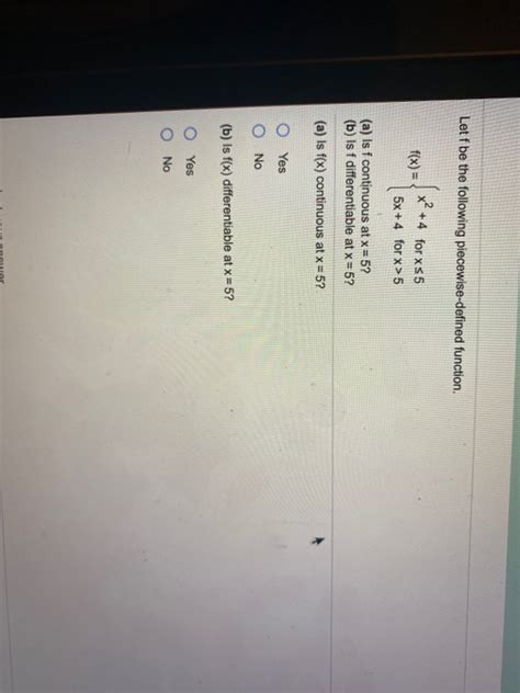 Solved Let F Be The Following Piecewise Defined Function X2