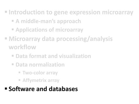 Ppt Introduction To Microarray Data Analysis Bmiibgp 730 Powerpoint