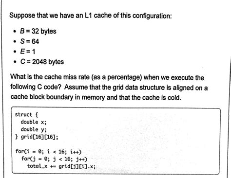 Solved Suppose That We Have An L Cache Of This Chegg Com