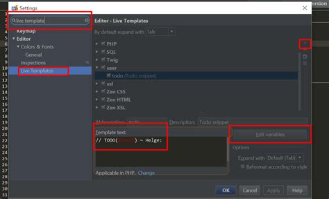 timestamped live template todos in phpstorm helge sverre