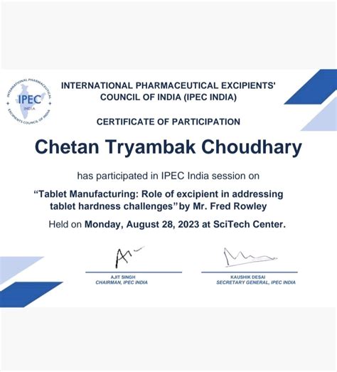 Chetan Choudhari On Linkedin Ipec