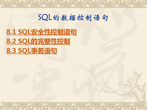 SQL的数据控制语句 word文档在线阅读与下载 无忧文档