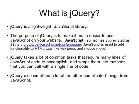 Animation And Effects Using Jquery What Is Jquery Jquery Is A