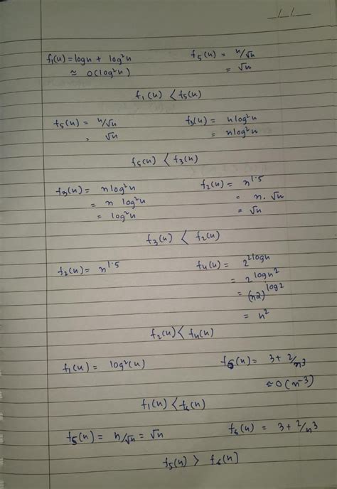 Solved Arrange The Following List Of Functions In Increasing Order Of