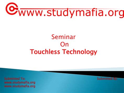 Touchless Touch Screen Technology Pptpptx