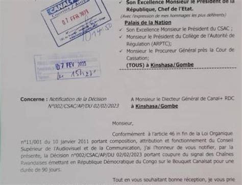 Rdc Le Csac Ordonne La Coupure Du Signal De Toutes Les Chaînes