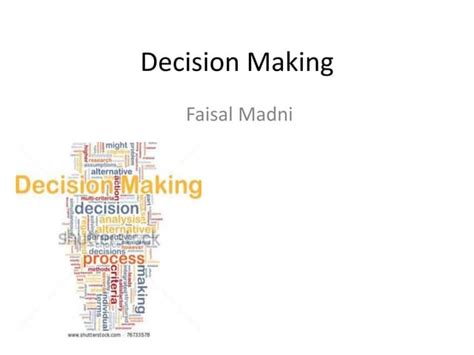 Decision Making Ppt Ppt