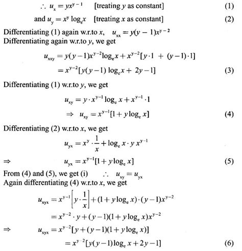 Partial Derivatives Definition Theorem Worked Examples Exercise With Answers