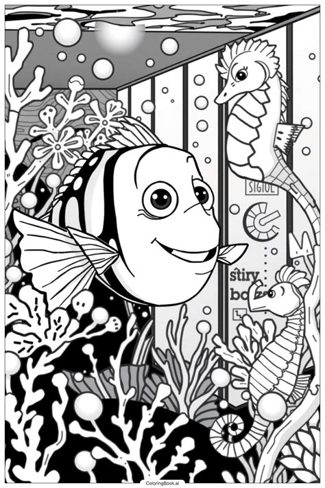 마를린 니모를 찾아서 색칠 페이지 도리를