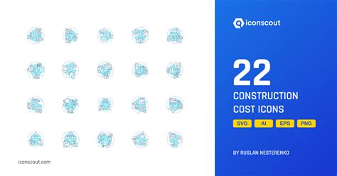 Construction Cost Icon Pack 22 Rounded Business Icons Svg Png Ico Available