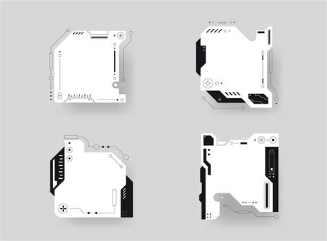 Futuristic Interface Ui Elements Futuristic HUD Elements Hud Interface Set Illustration