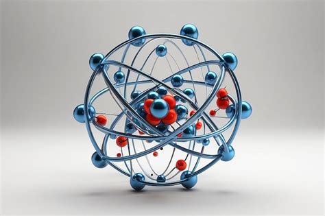Premium Photo 3d Rendering Of An Atom Symbol Structure