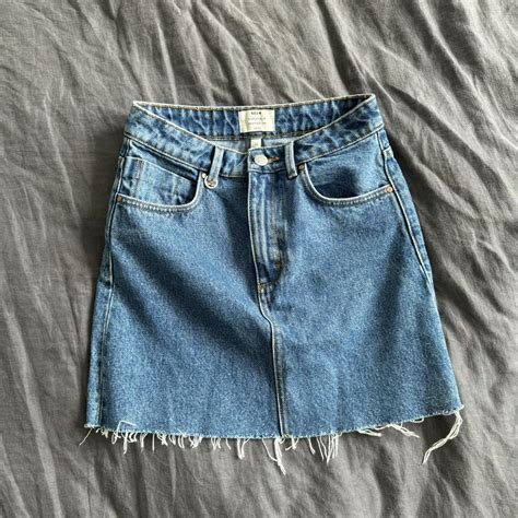 Neuw Denim Skirt Size 24 Aus 6 Worn Once Depop