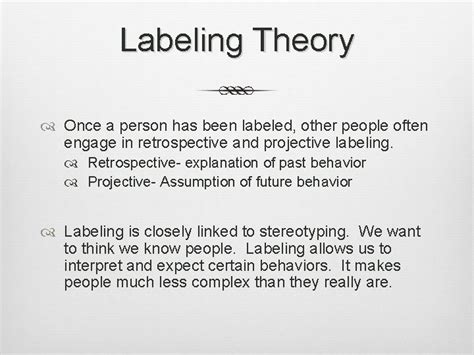 Labeling Theory Symbolic Interactionist Analysis Of Deviance Labeling