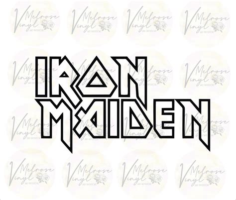 Iron Maiden Logo Vinyl Decal Sticker Hard Rock Various Colors And