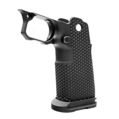 MILLER PRECISION 2011 DOUBLE STACK BILLET ALUMINUM DOT MATRIX GRIP ASSEMBLY BLACK - 1911 Builders