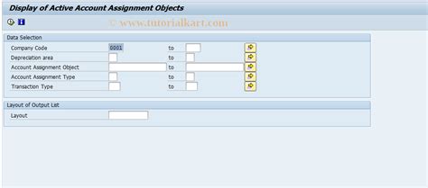 AACCOBJ SAP Tcode Display Active Account Assgnmt Elements AACCOBJ SAP Tcode Display Active Account Assgnmt Elements