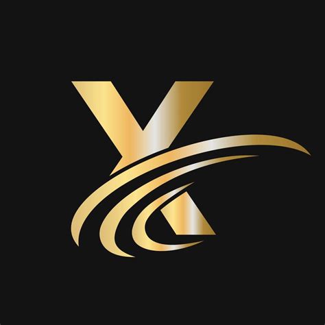 Initial Letter X Logo Design With Swoosh Sign Logotype Based Alphabet