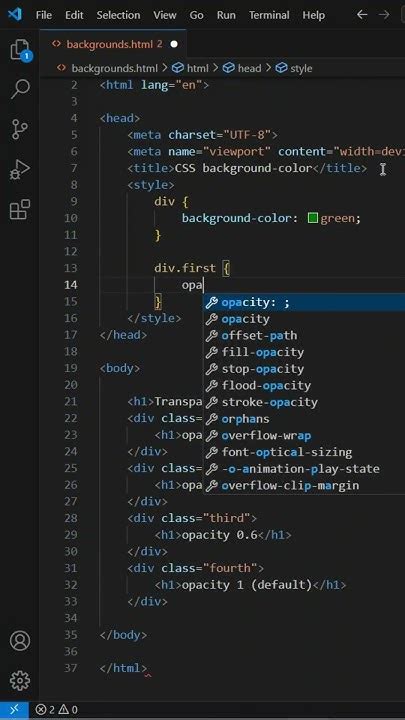 Css Background Color And Opacity Youtube