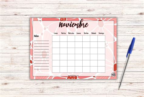 Calendarios De Noviembre Para Imprimir En Pdf Gratis