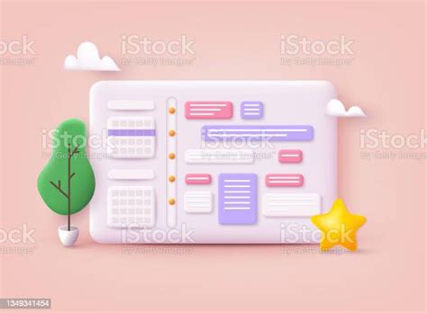 알림 벨 아이콘입니다 소셜 미디어 알림에 대한 새로운 알림과 함께 노란색 울리는 벨을 렌더링 3d 3d 웹 벡터 일러스트레이션