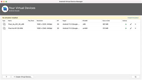 Android Studio Says No Emulator Installed Issue Google Android Emulator M Preview