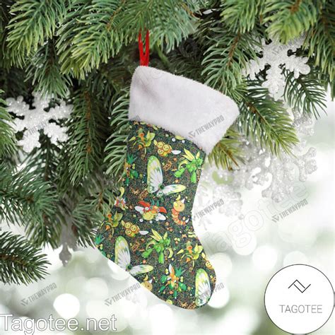 Bug Type Pattern Pokemon Christmas Stockings Tagotee