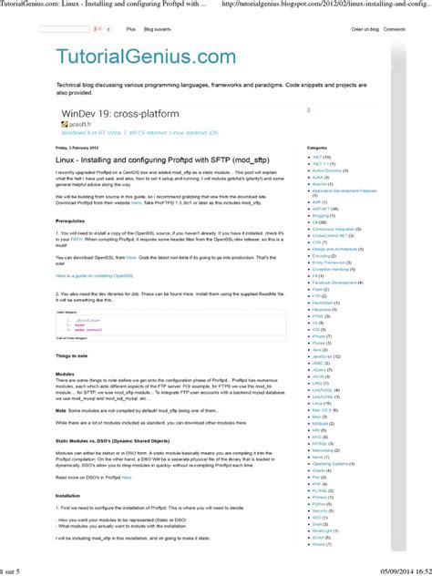 installing and configuring proftpd with sftp mod sftp pdf