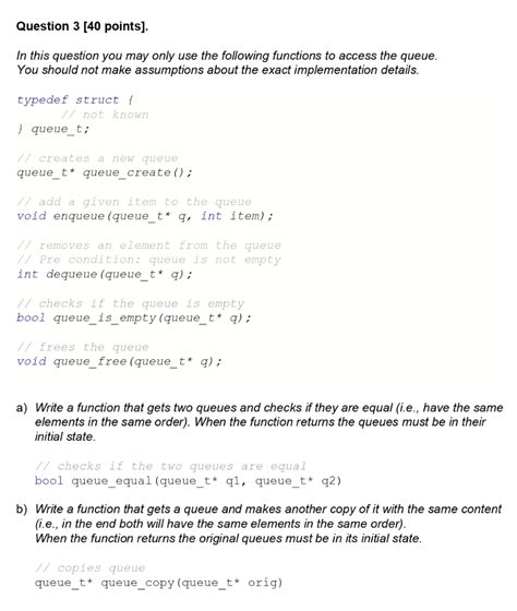 solved question 3 [40 points] in this question you may only