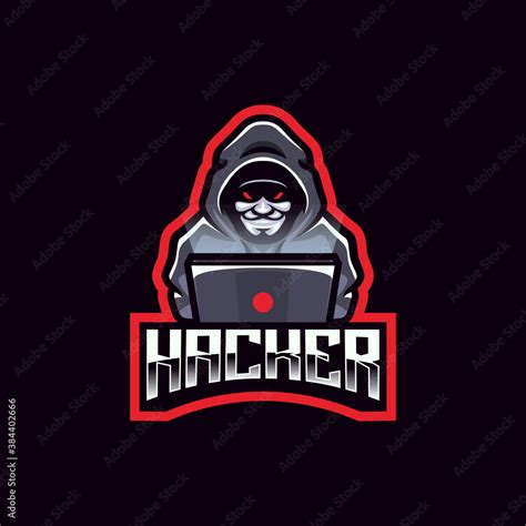 Hacker Anonymous E Sport Logo Design Emblem Stock Vector Adobe Stock