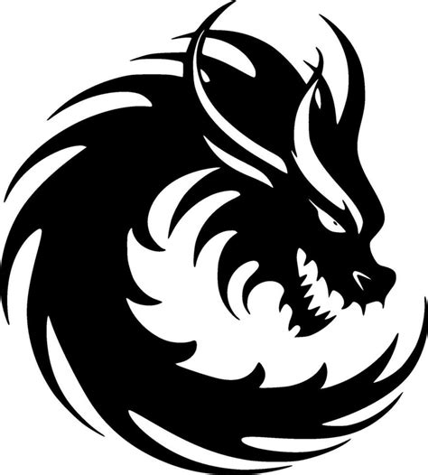 Dragon Logo Black And White