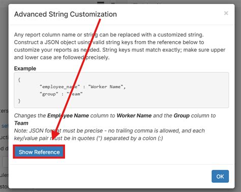 Renaming Report Columns Vericlock