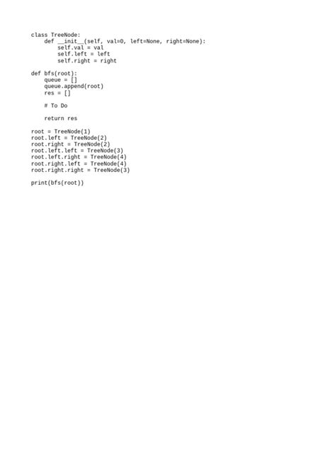 Bfs Code Pdf