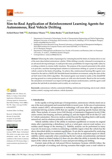 Pdf Sim To Real Application Of Reinforcement Learning Agents For