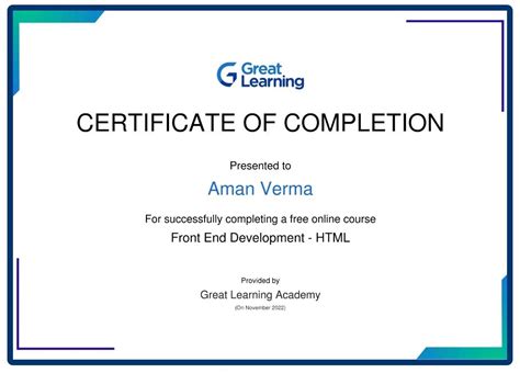 Greatlearningacademy Greatlearning Glacertificate Development Html Frontend Learning