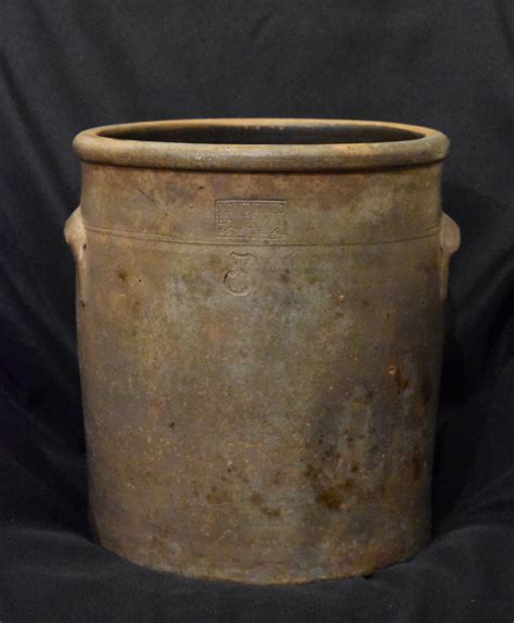 I Suttles Pottery 3 Gallon Storage Jar Signed 757 Vintage