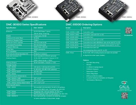 Galil Single Axis Motion Controller Brochure