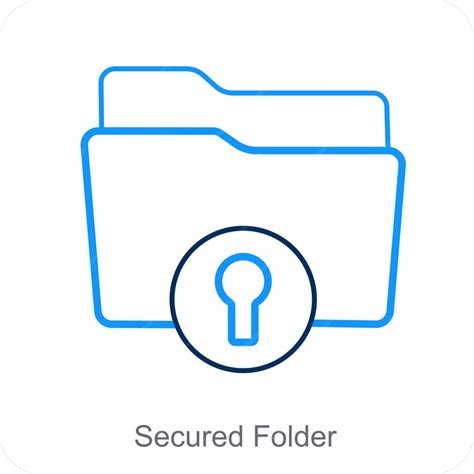 Premium Vector Secured Folder And Folder Icon Concept