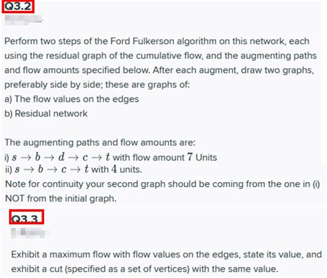 solved q3 consider the following directed network with flows