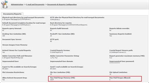 Mail Merge And Crm Performance Sage Crm Tips Tricks And Components