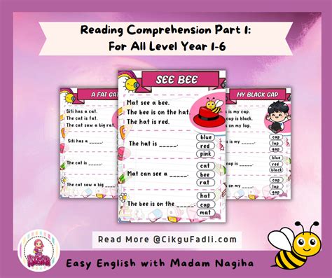 Reading Comprehension Part 1 For All Level Year 1 6 Cikgu Fadli Online