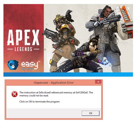 r5apex exe application error is no one else getting this error when