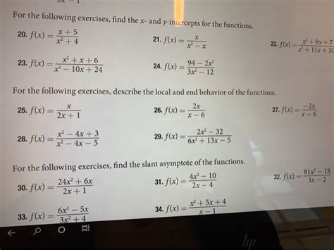 Solved For The Following Exercises Find The X And