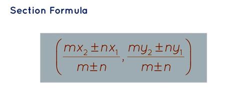 Coordinate Geometry Formulas O Level