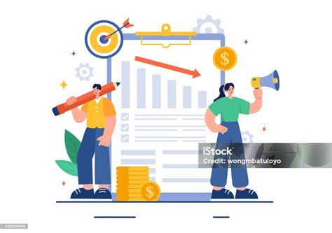 Cost Reduction Vector Illustration Depicting Decrease Price