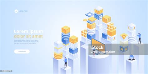 빅 데이터 흐름 처리 개념 클라우드 데이터베이스 아이소메트릭 벡터 웹 호스팅 및 서버실 0명에 대한 스톡 벡터 아트 및 기타 이미지 Istock