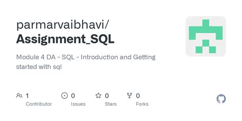 github parmarvaibhavi assignment sql module 4 da sql