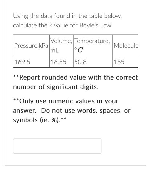 solved using the data found in the table below calculate