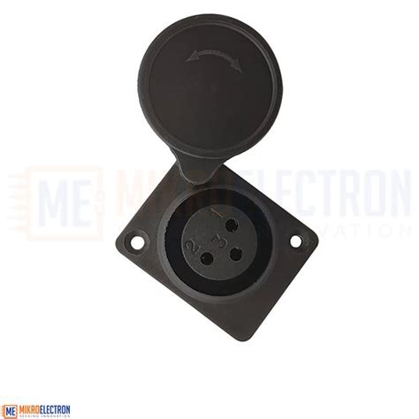 3pin Xlr Female Socket Connector With Protecting Cover For Microphone